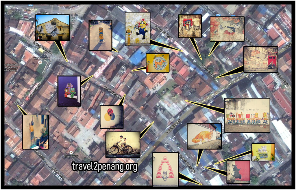Penang Street Art Map (Part 1) - Travel 2 Penang