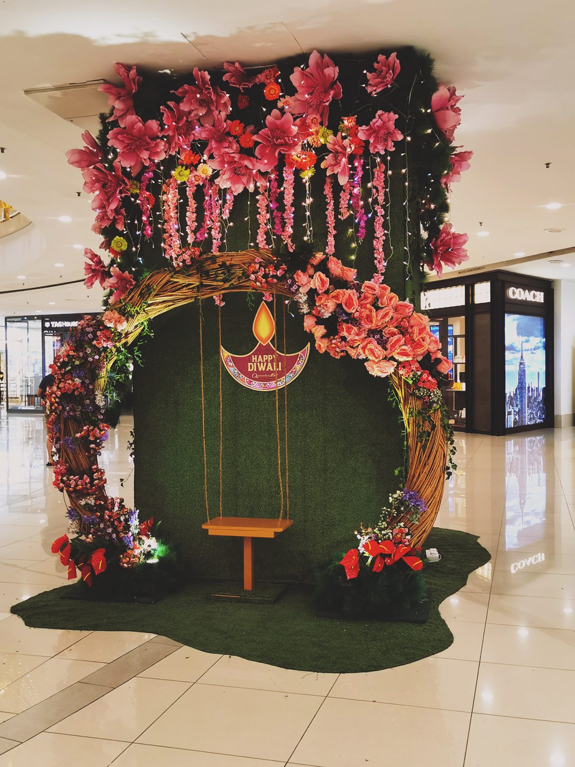 Deepavali Decorations at Queensbay Mall - Travel 2 Penang