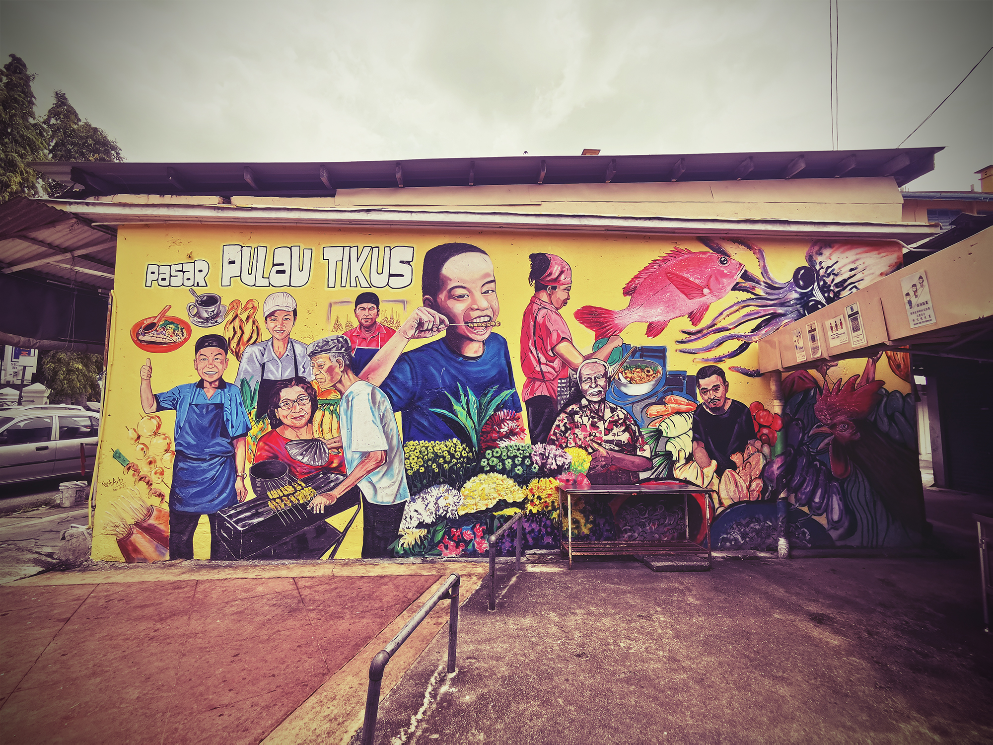 Penang Street Art (Pulau Tikus Market Mural) - Travel 2 Penang